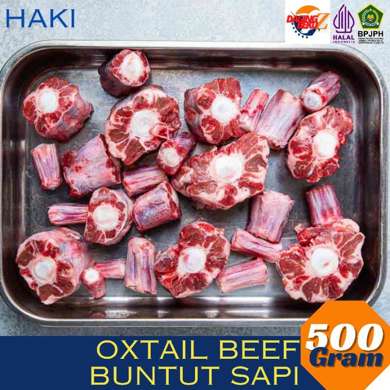 Jual Buntut Sapi 500gr Halal Frozen /oxtail whole cut ( Buntut utuh ...