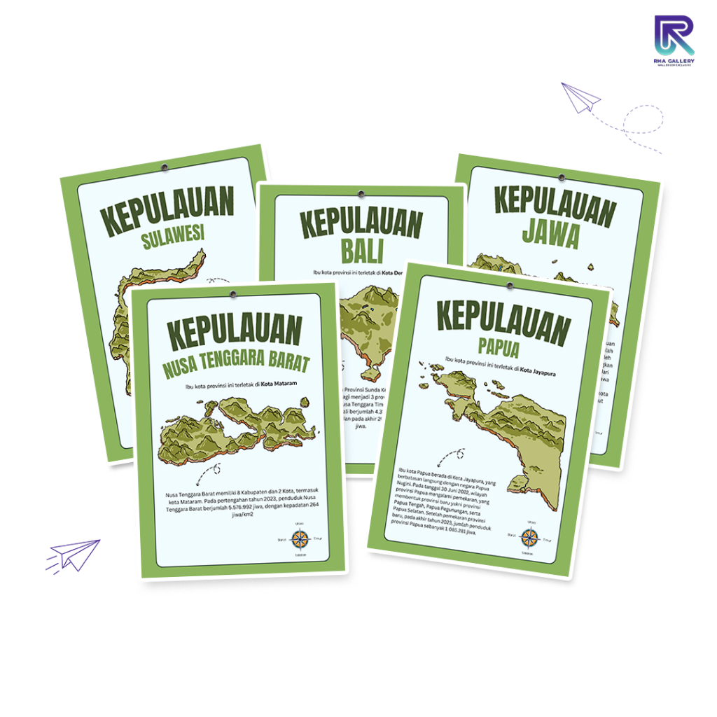 Jual RHA GALLERY Poster Nama Kepulauan Provinsi Pajangan Sekolah ...