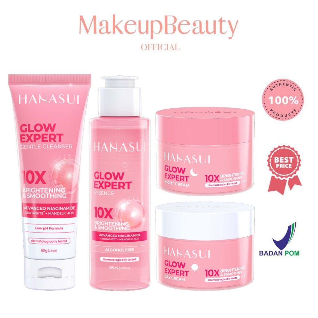 Jual HANASUI Glow Expert 10X Brightening & Smoothing Series - New ...