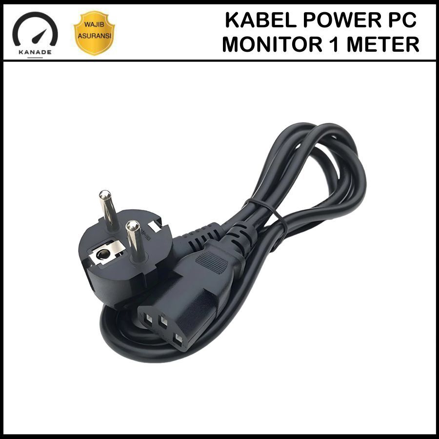 Jual Kabel Power Supply PSU Monitor Komputer CPU 2 Kaki 1 Meter Kabel ...
