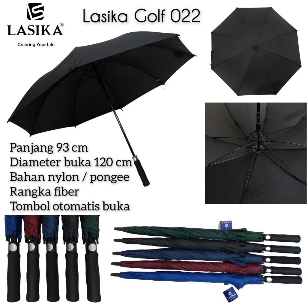 Jual [new] payung golf otomatis lasika 022 rangka fiber | Shopee Indonesia