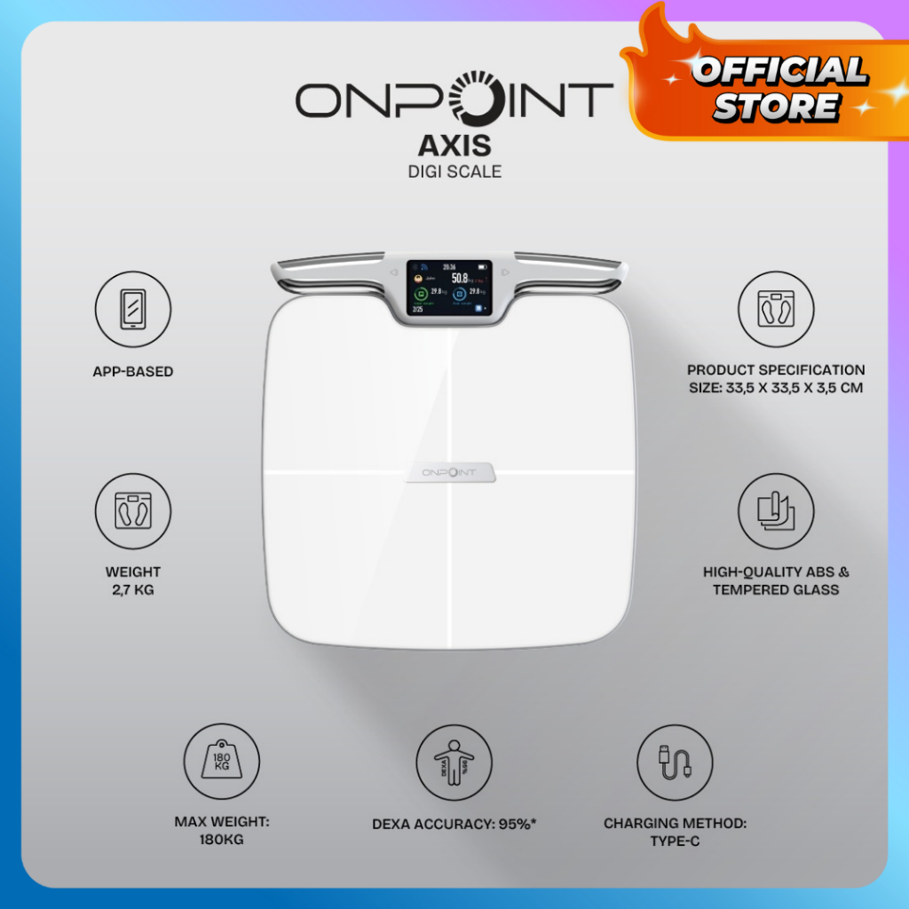 Jual ONPOINT - Timbangan Badan BMI Body Fat AXIS DIGI SCALE ...