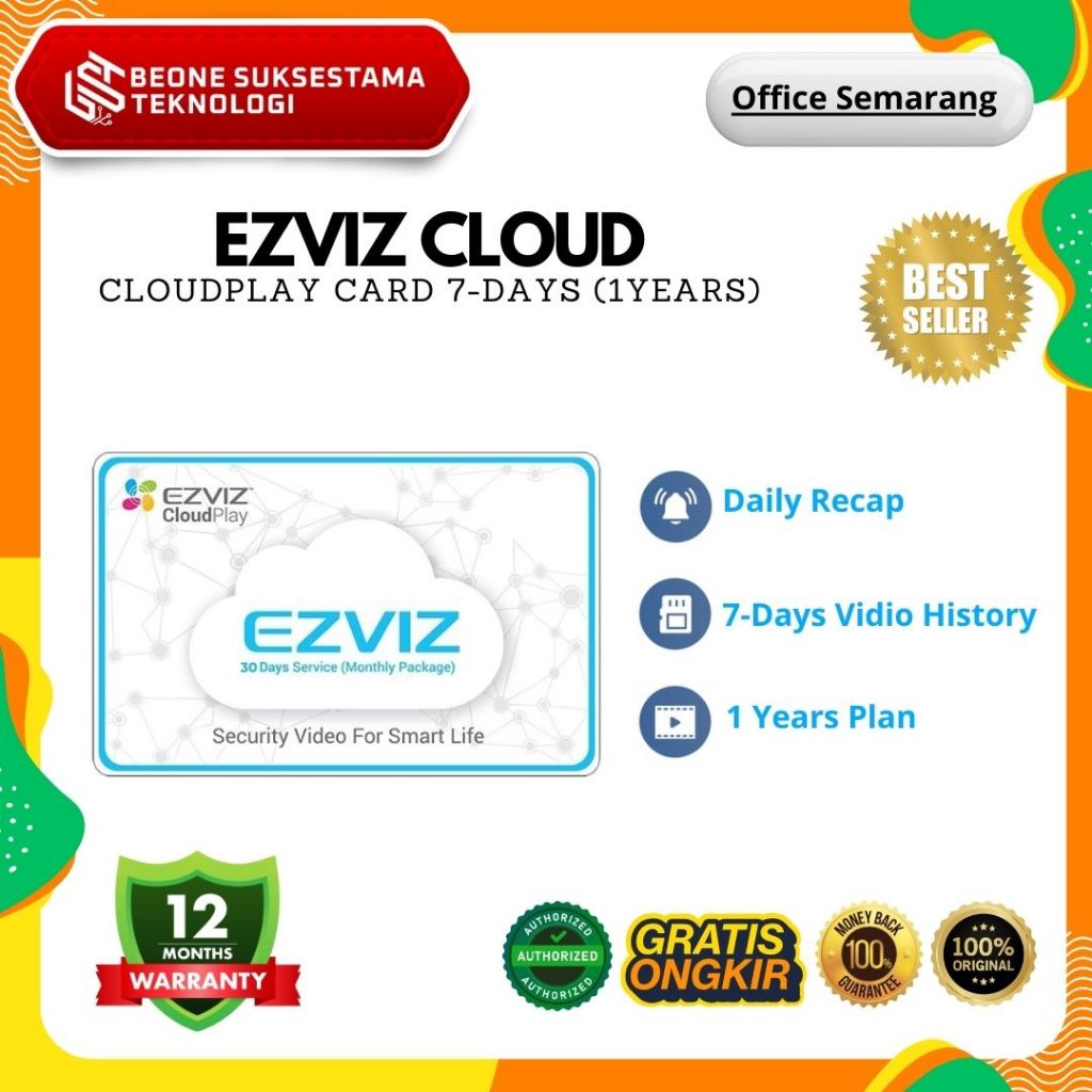 Jual Ezviz Cloud Play Storage - Kapasitas penyimpanan 7 hari - Masa Aktif 12 Bulan | Shopee ...