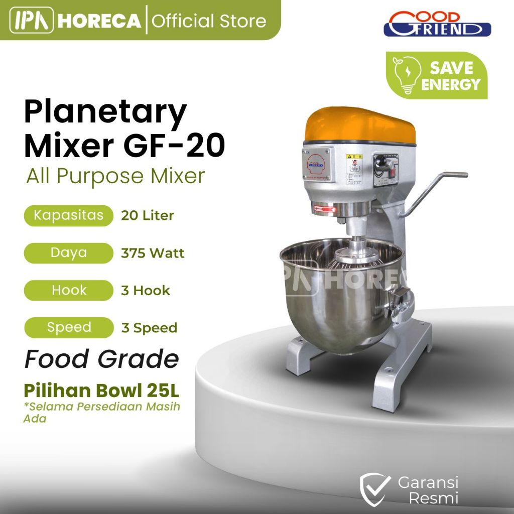 Jual Good Friend Planetary Mixer 20 Liter - All Purpose Mixer 3 Kg ...