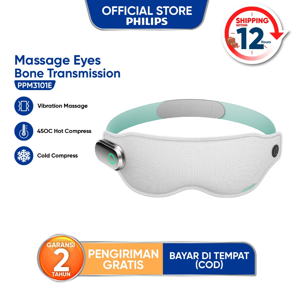 Jual Philips Massager PPM3101E eyes massager pijat Desain 3DSuit lembut, ramah kulit dan tahan ...