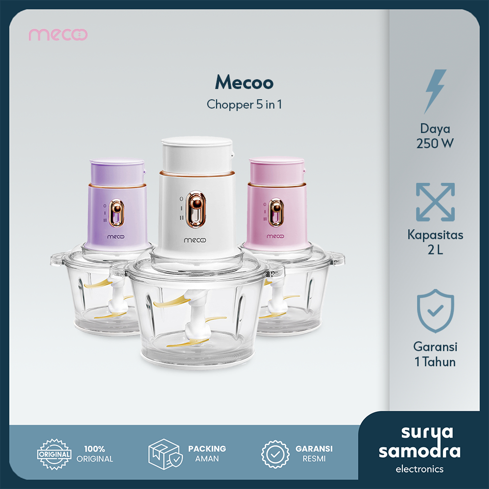 Jual MECOO Most Aesthetic 5 in 1 Antibacterial Odorless Chopper 250 Low ...