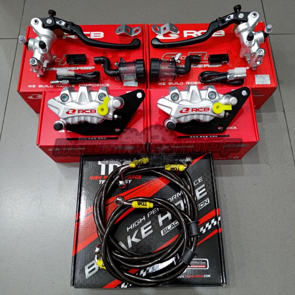 Jual Paketan Master Rem RCB S1 FL Series 14mm set kanan kiri radial tabung pisah + Kaliper S26 2 ...