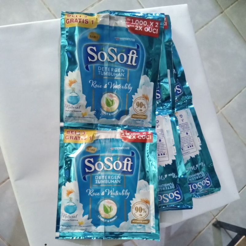 Jual So Soft Detergen Cair Sachet 80ml | Shopee Indonesia
