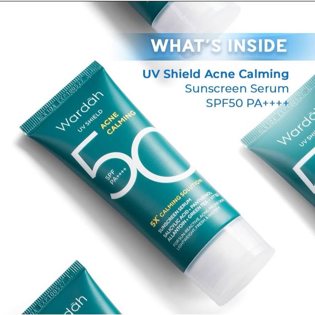 Jual (25ML) WARDAH UV Shield Acne Calming Sunscreen Serum SPF 50 PA++++ | Shopee Indonesia