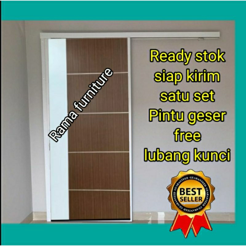 Jual READY PINTU SLEDING / PINTU GESER / SATU SET PINTU+RELL+ HANDLE ...