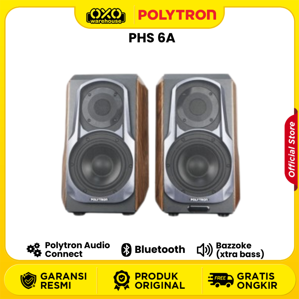 Jual POLYTRON Party Speaker PHS-6A Bluetooth 2 Way Speaker System ...