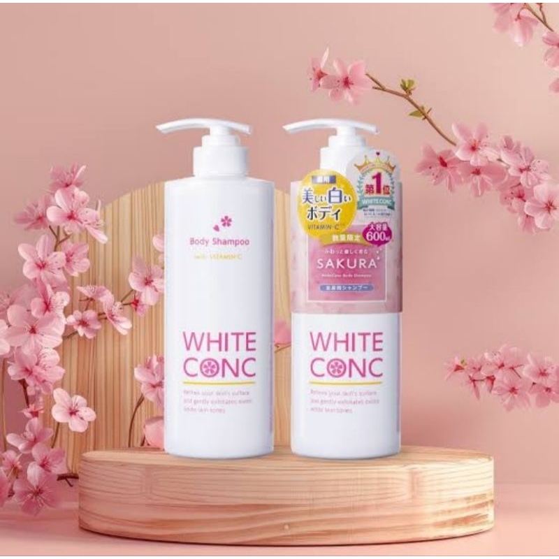 Jual COSME WHITE CONC SAKURA BODY SHAMPOO 600ml | Shopee Indonesia