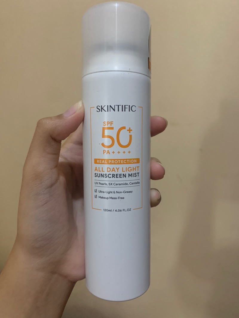 Jual Preloved Skintific All Day Light Sunscreen Mist SPF 50 PA++++ 120ml | Shopee Indonesia