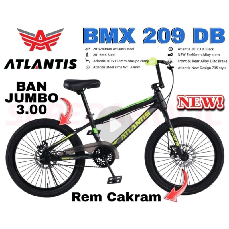 Jual SEPEDA BMX ATLANTIS 20inc | Shopee Indonesia
