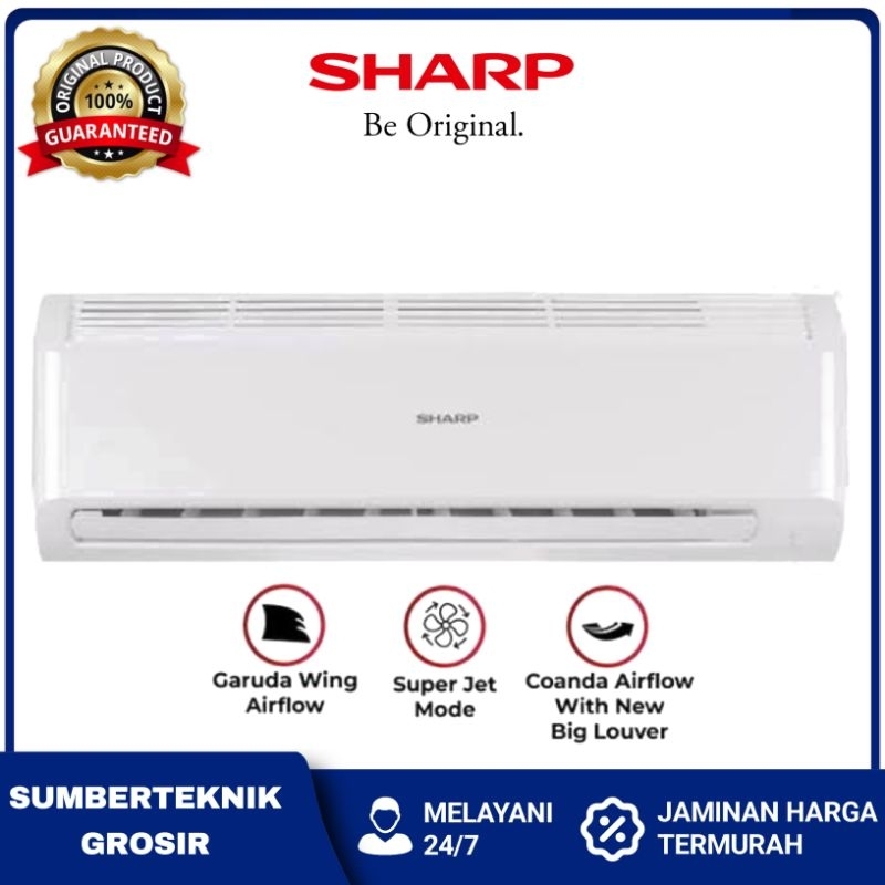 Jual Ac SHARP 1 PK Ah-a9bey Ah a9bey 9bey Split Standard Non Inverter Garuda Series Hemat ...