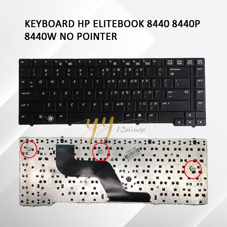 Jual KEYBOARD HP ELITEBOOK 8440 8440P 8440W NO POINTER | Shopee Indonesia