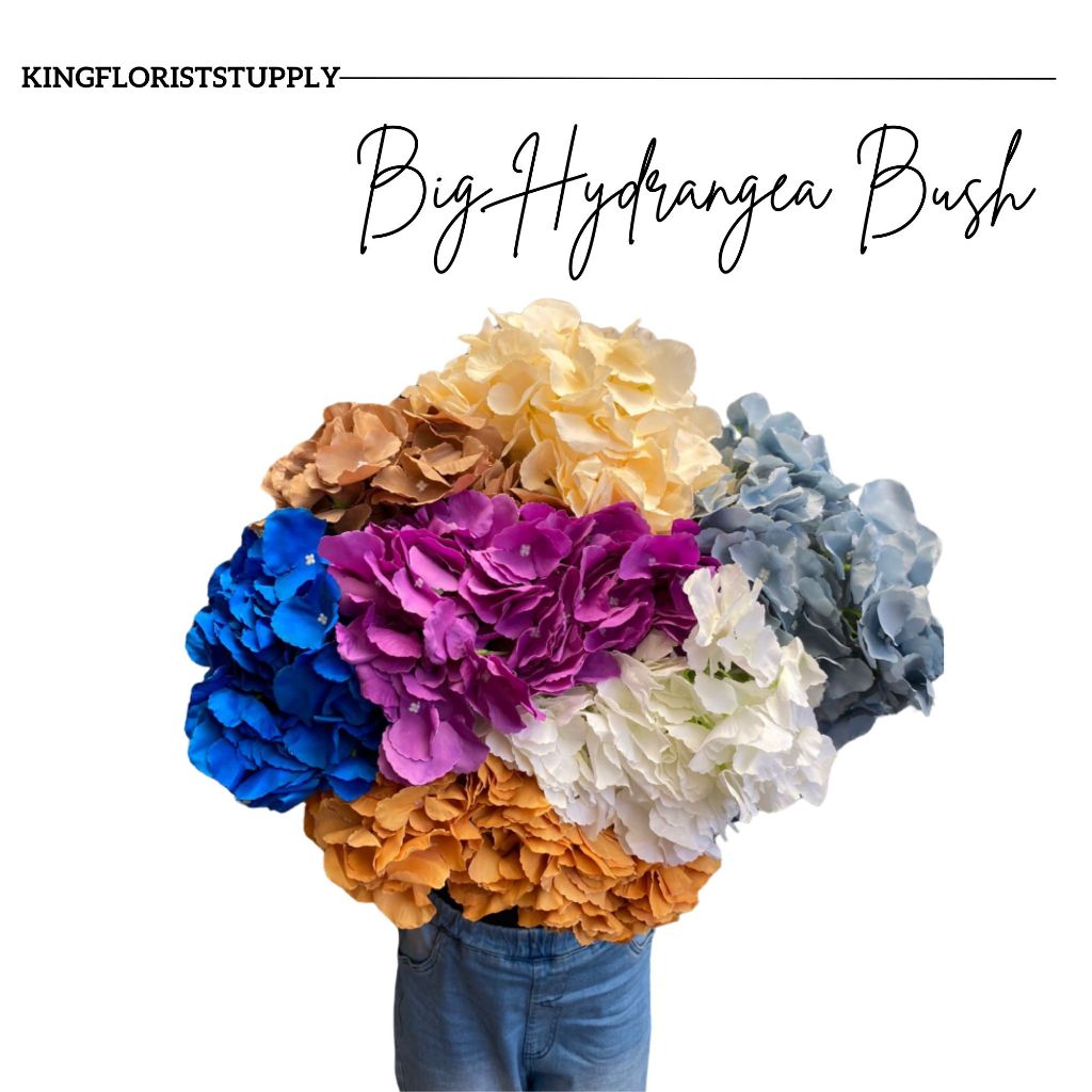 Jual BUNGA HYDRANGEA 5 CABANG BUSH AESTHETIC ARTIFICIAL FLOWERS BUNGA ...