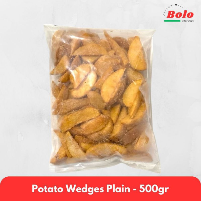 Jual kentang goreng tipe wedges plain curah 500gr - kentang untuk steak ...