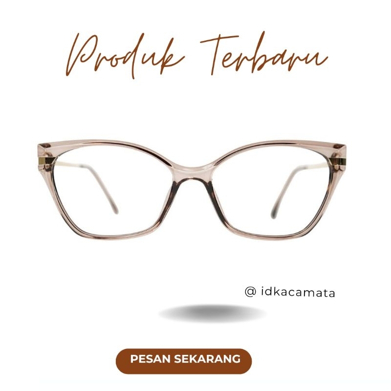 Jual Frame kacamata cat eye kode oche | antiradiasi | photocromic | bisa custom lensa ukuran dan ...
