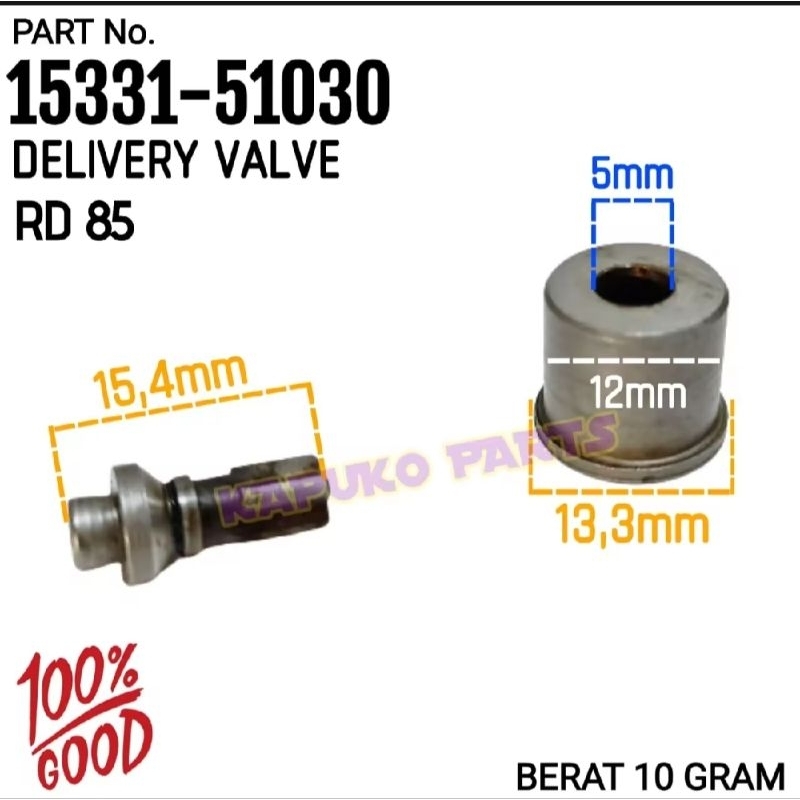 Jual RD 85 DELIVERY VALVE UNTUK MESIN DIESEL KUBOTA 8.5 PK | Shopee ...
