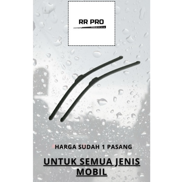 Jual (PREMIUM) Wiper Mobil Dual Blade -m - Wiper Frameless Dual Karet ...