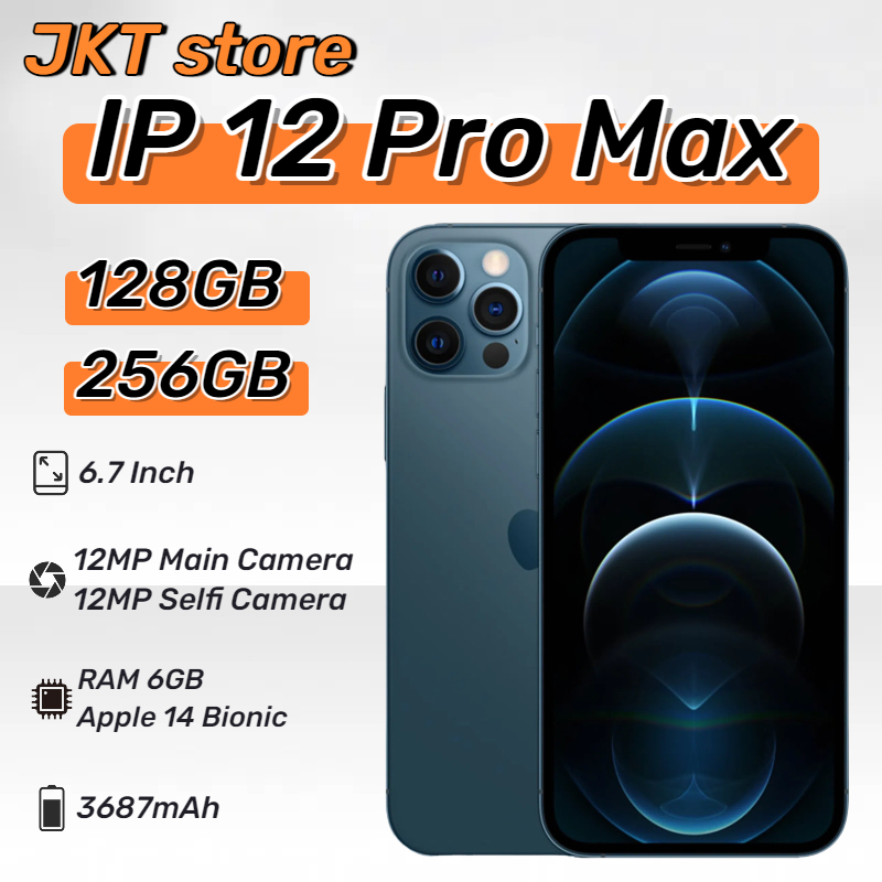 Jual IP 12Pro Max 256G 128G Second Original 100% Fullset Mulus Normal 3UTOOLS Unlocked phone ...