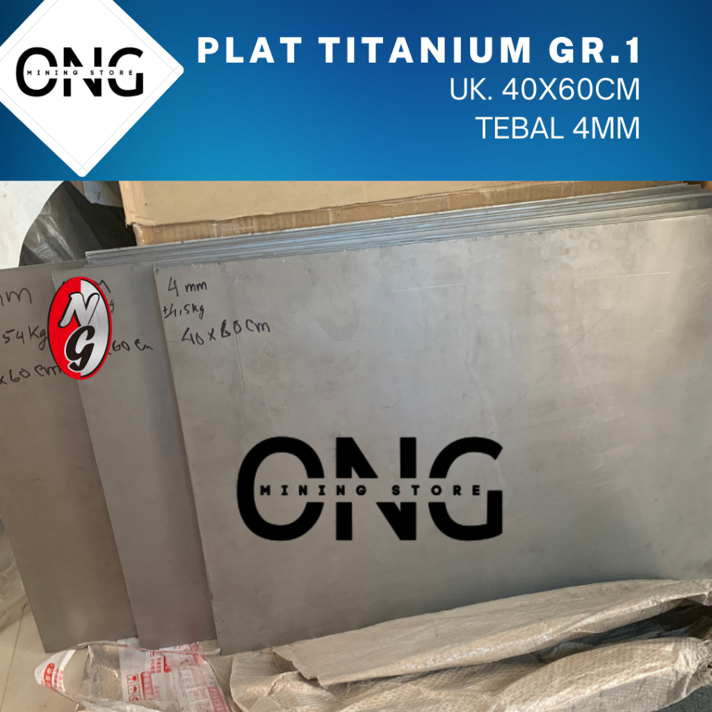 Jual TITANIUM PLATE Tebal 4mm - Ukuran 40x60cm GRADE 1 Tahan Terhadap ...