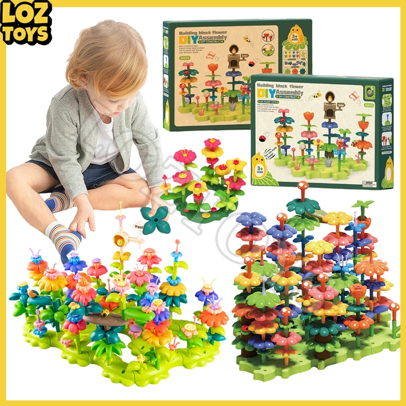 Jual LOZTOYS Susun Balok Besar Rangkaian Flower Set Mainan Bunga Garden ...