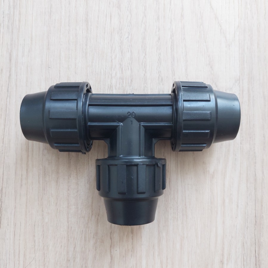 Jual Tee HDPE 1 X 1/2 inch Equal Tee Compression Fitting Sambungan Pipa ...