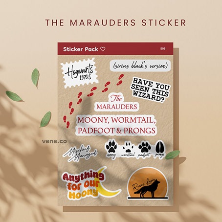 Jual Sticker The Marauders Harry Potter Wolfstar Fanmade | Shopee Indonesia
