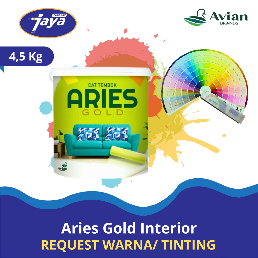 Jual Aries Gold Interior / Cat Tembok Interior 4,5Kg Murah Custom Warna ...