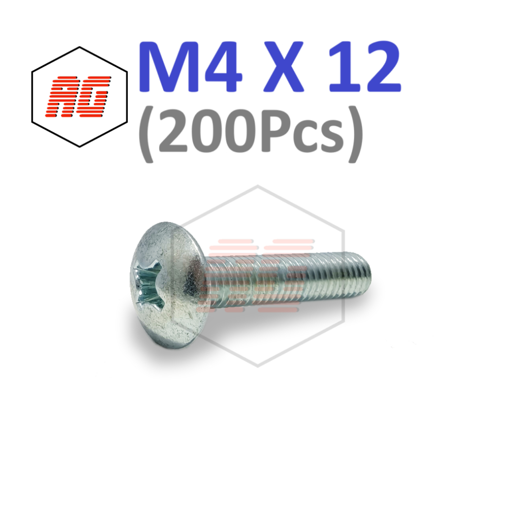 Jual BAUT JT TRUSS HEAD M4 X 12 | ISI 200 | Shopee Indonesia