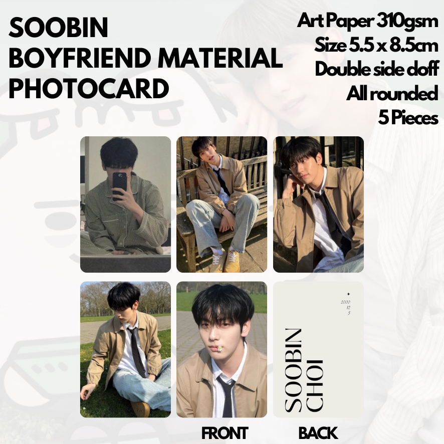 Jual [KUKIRA] Photocard Soobin Boyfriend Material | Shopee Indonesia