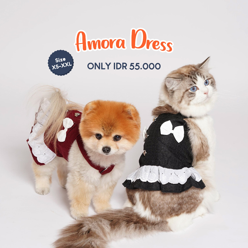 Jual Pawlovin - Baju Anjing & Kucing Amora Dress | Shopee Indonesia