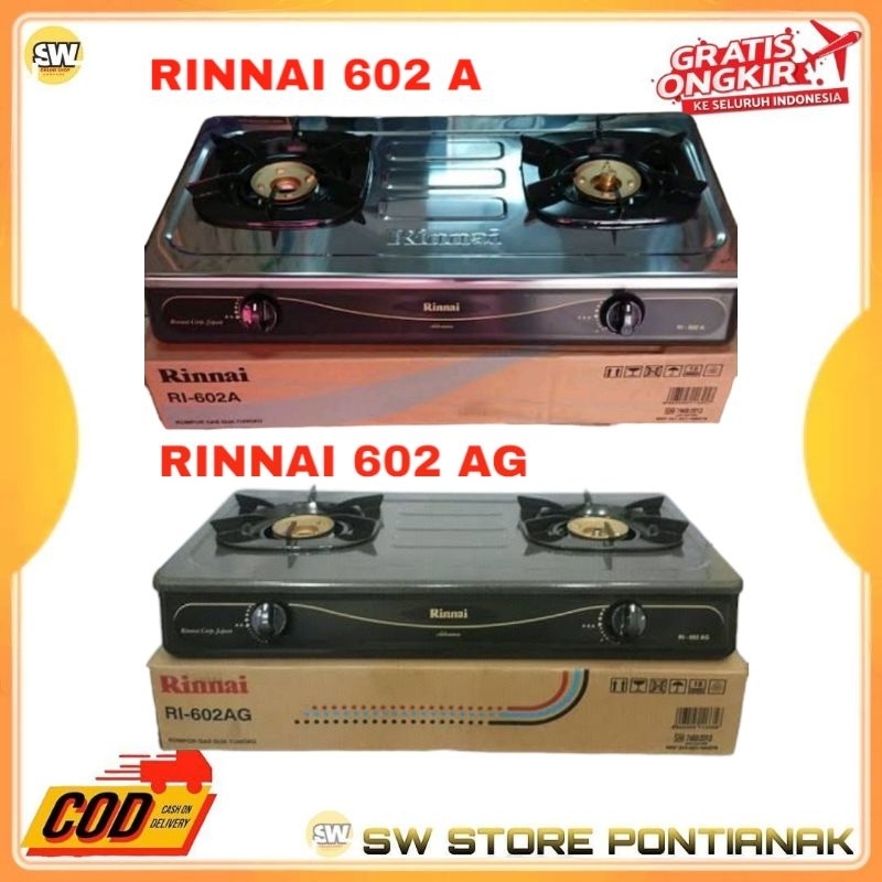 Jual RINNAI KOMPOR GAS 2 TUNGKU API BESAR / KOMPOR GAS RINNAI RI 602 A ...