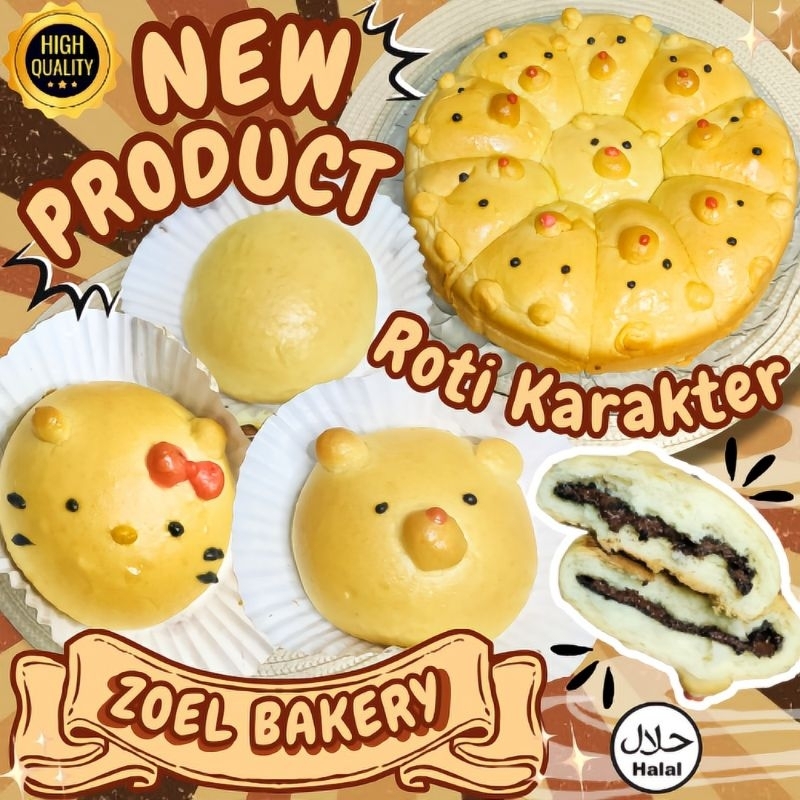 Jual Roti Karakter Zoel Bakery, Character, Sobek, Polos, Halal | Shopee ...