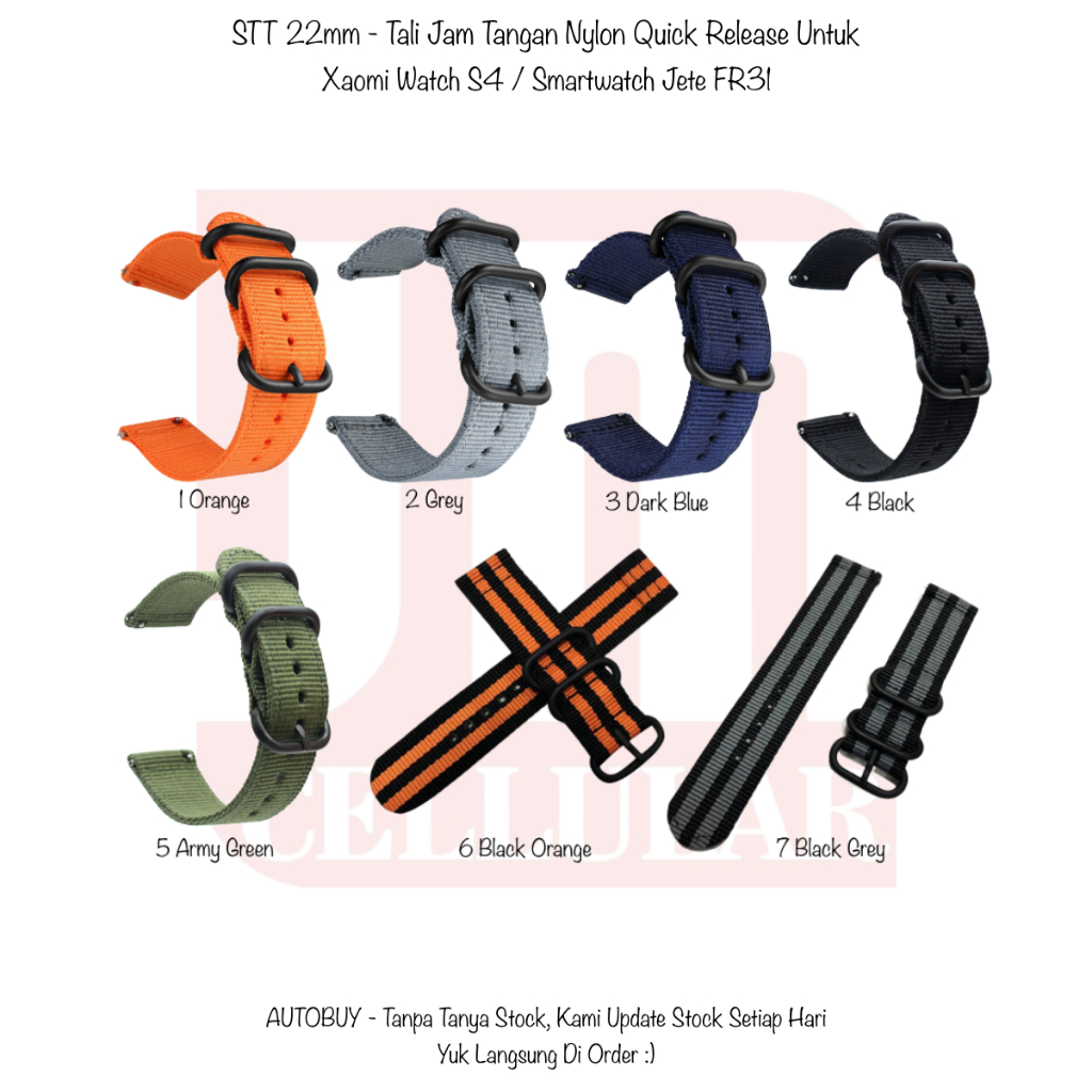 Jual STT Stitching Watch Strap Xiaomi Watch S4 / Smartwatch Jete FR31 - Tali Jam Tangan 22mm ...