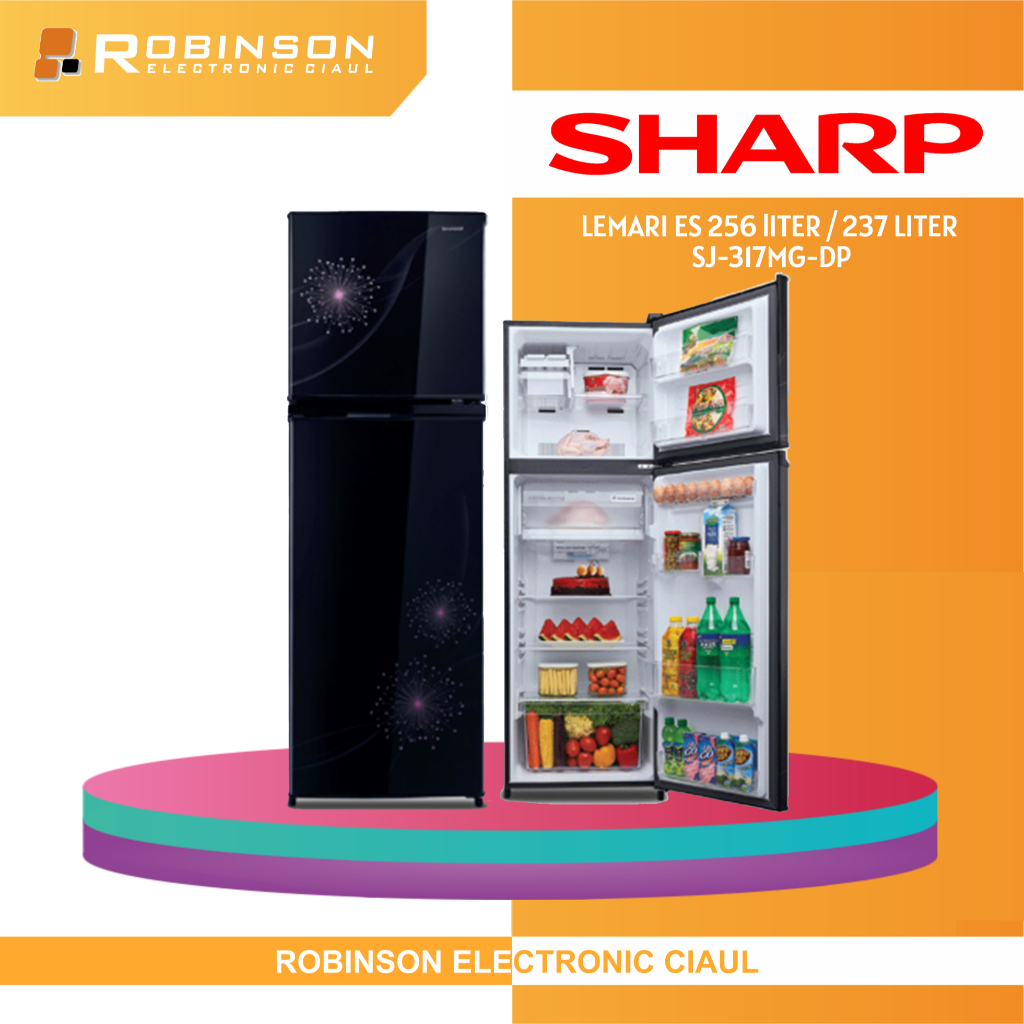 Jual Lemari Es 2 Pintu Kulkas Sharp 256 Liter SJ 317 MG-DB/DP | Shopee Indonesia