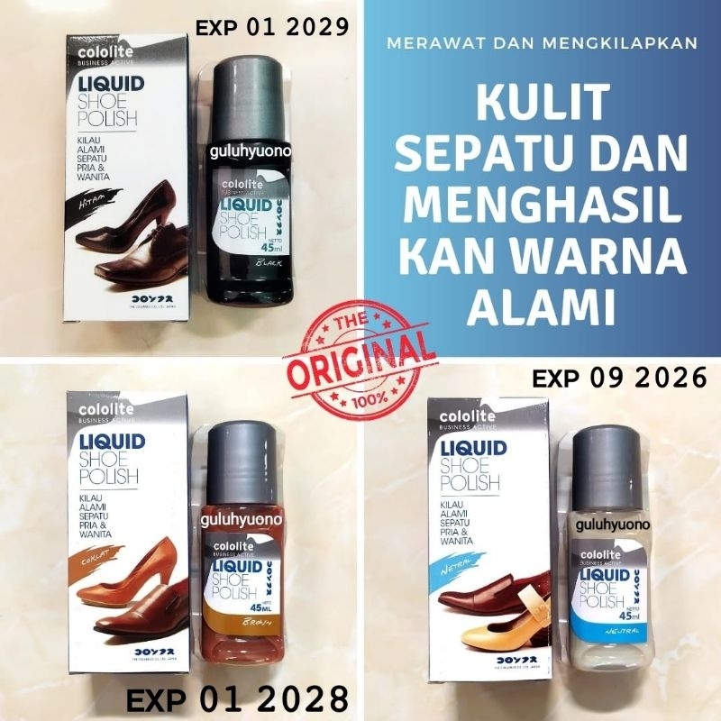 Jual COLOLITE LIQUID SHOE POLISH (SEMIR SEPATU CAIR) 45 ml HITAM ...