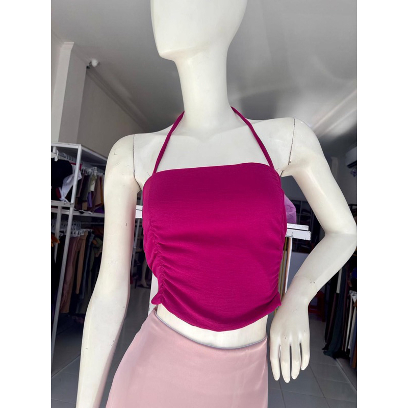 Jual Yuci top/Tengtop airflow/Tengtop wanita/Crop top/Tengtop kerut ...