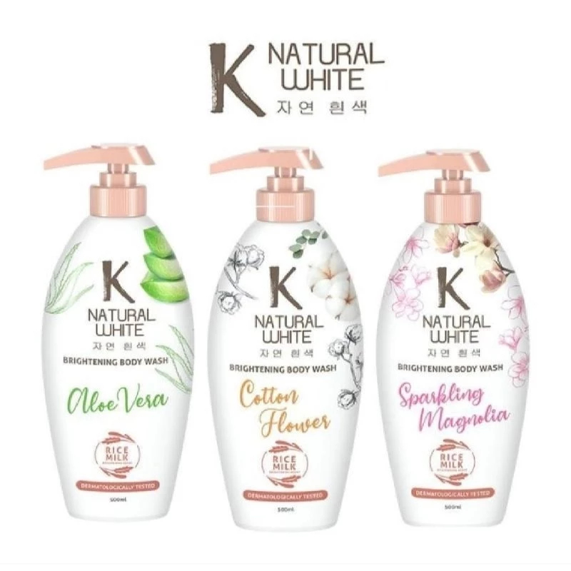 Jual K Natural White 500ml Mencerahkan dan menutrisi kulit Brightening Body Wash Besar Pump ...