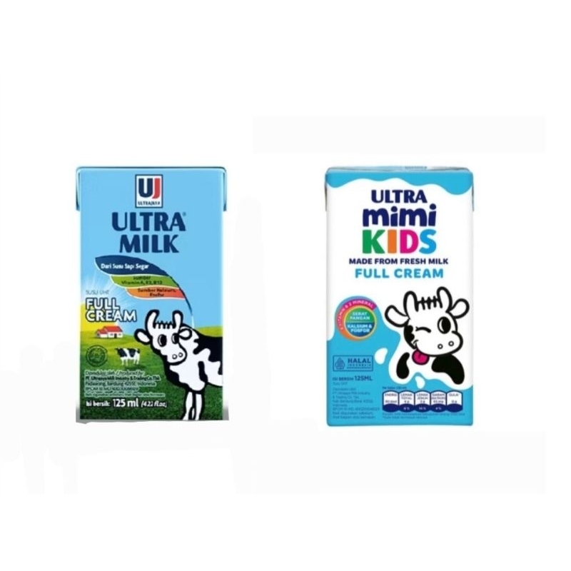Jual Susu UHT full cream Ultramilk Ultra milk / Ultramimi Ultra mimi kids 125ml dus isi 40pcs ...