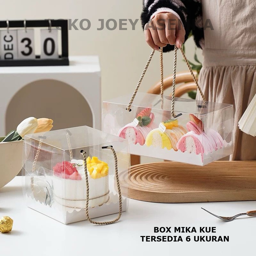 Jual BOX MIKA KUE PERSEGI PANJANG TRANSPARAN PACKAGING KOTAK KADO ...