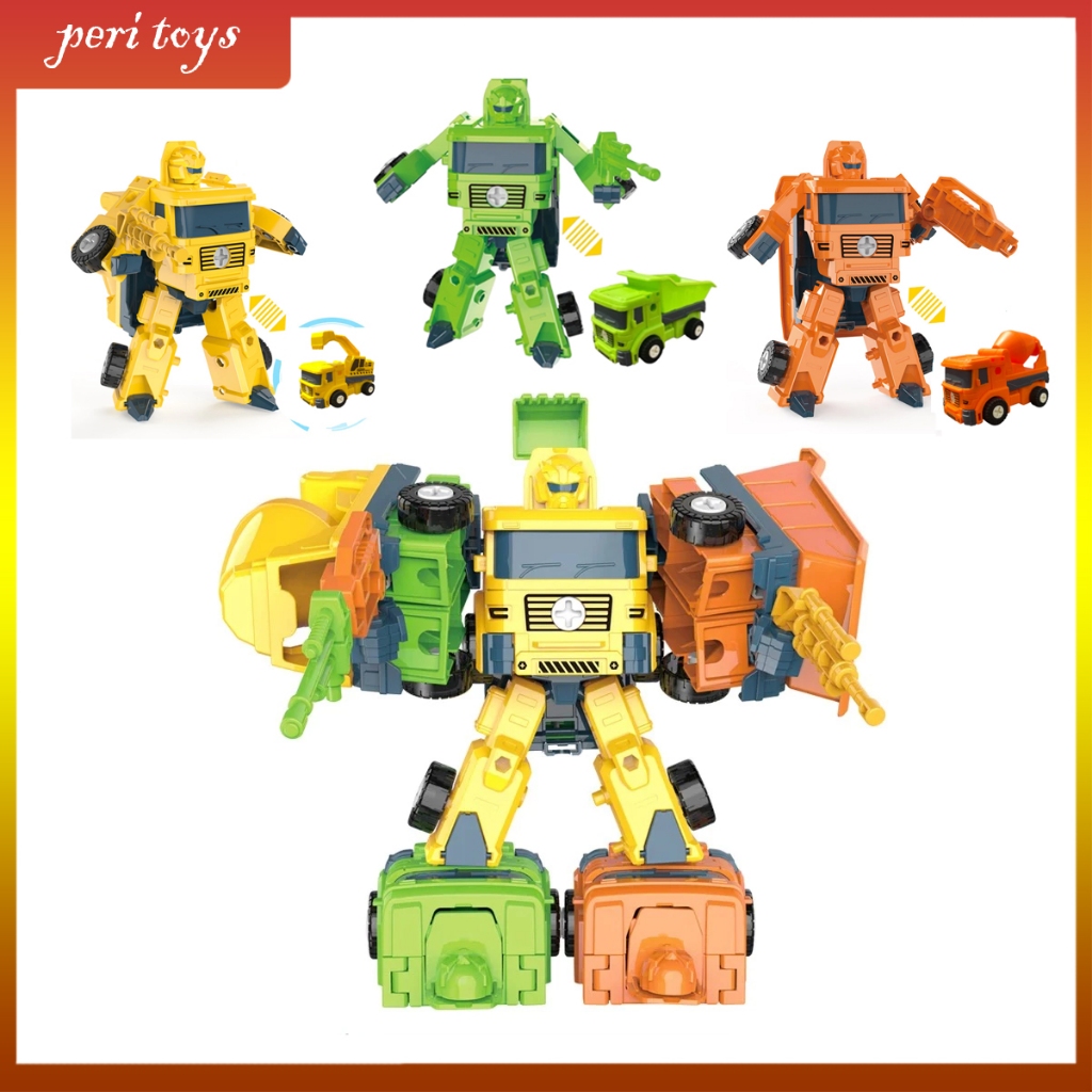 Jual Mainan Anak Robot 3in1 Combiner Truck Engineering vehicle mainan ...