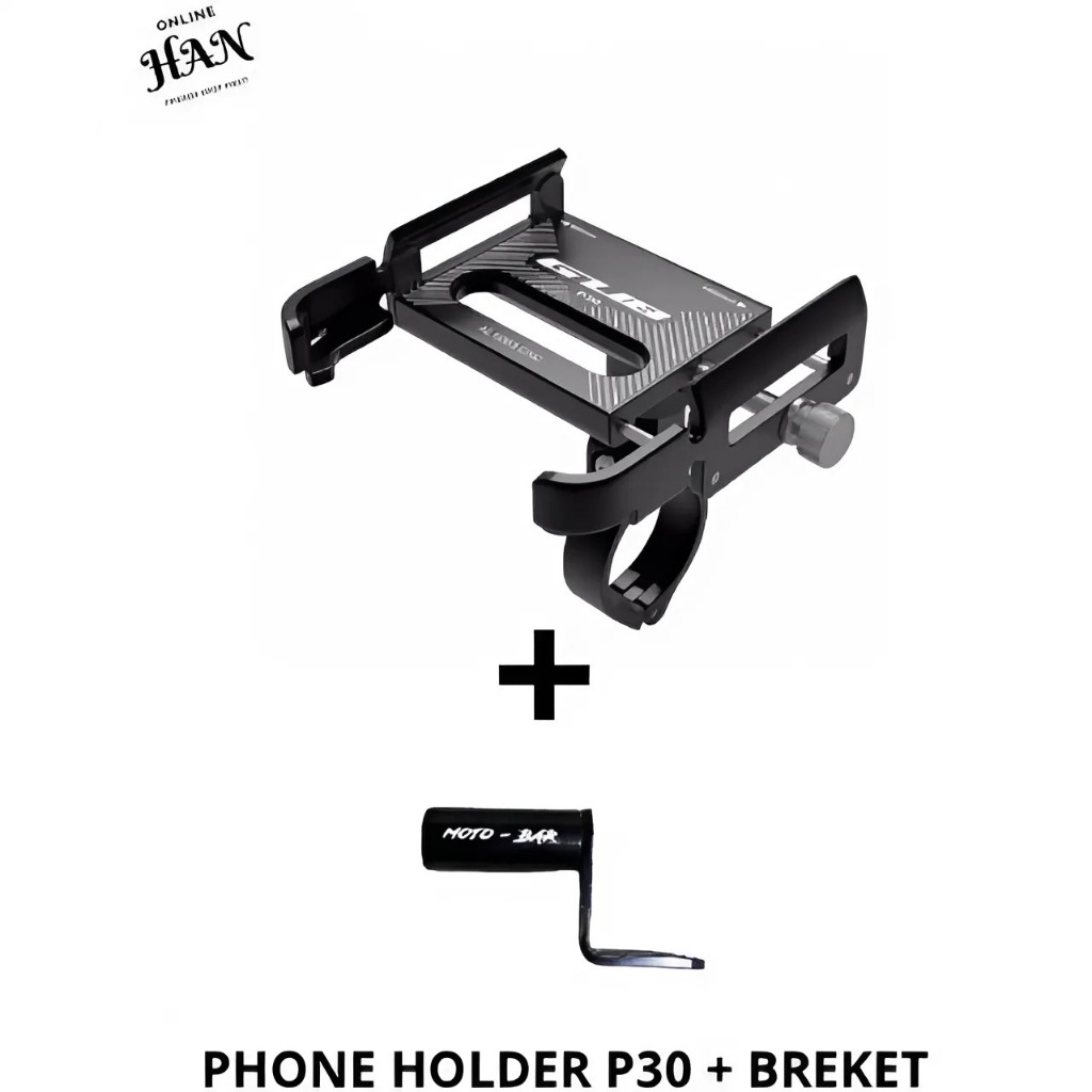 Jual Phone Holder GUB P30 + Bracket Motobar Original Alumunium Alloy Holder Hp Motor Full Besi ...