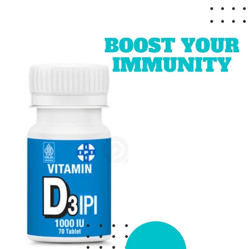 Jual Vitamin D3 IPI D 1000 IU - isi 70 Tablet | Shopee Indonesia