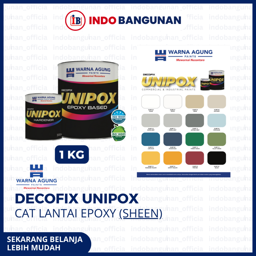 Jual CAT LANTAI EPOXY MURAH WARNA AGUNG EPOXY UNIPOX 1KG | Shopee Indonesia