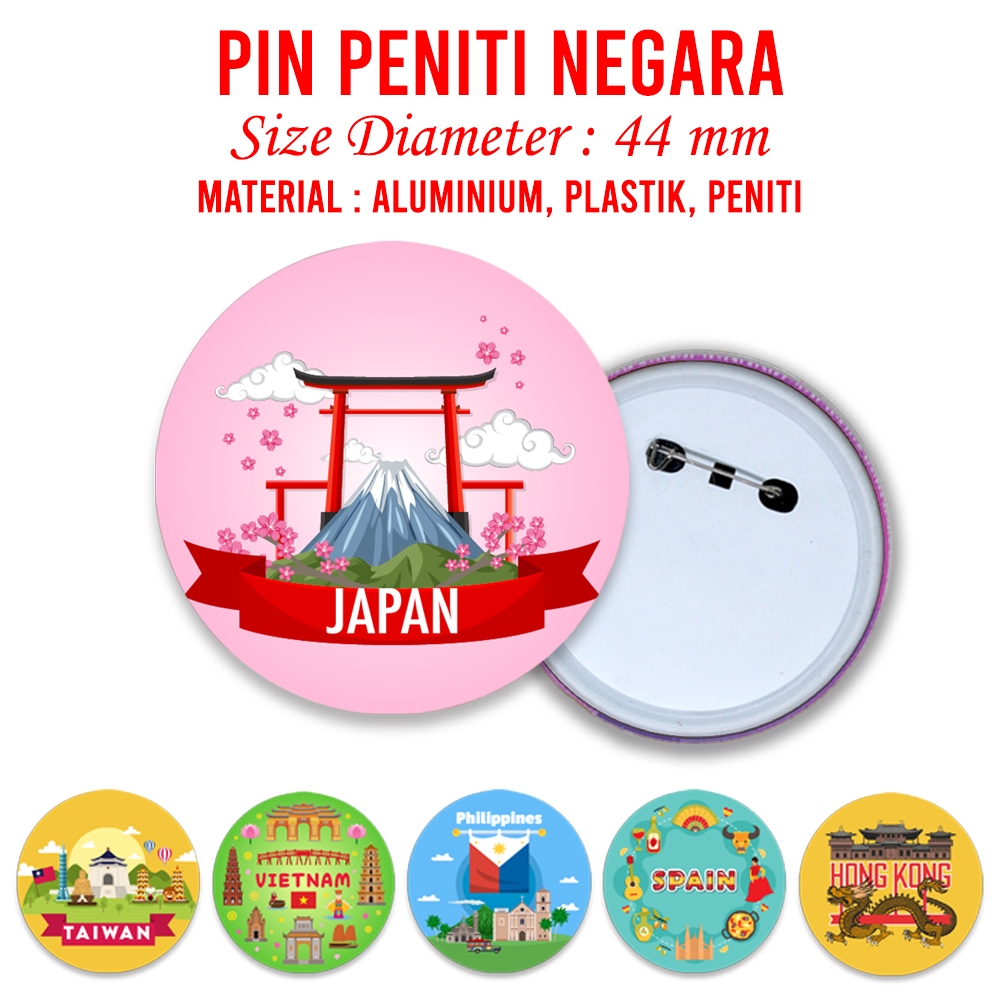 Jual Pin Peniti Seri Landmark Souvenir Oleh Oleh Berbagai Negara Pin ...