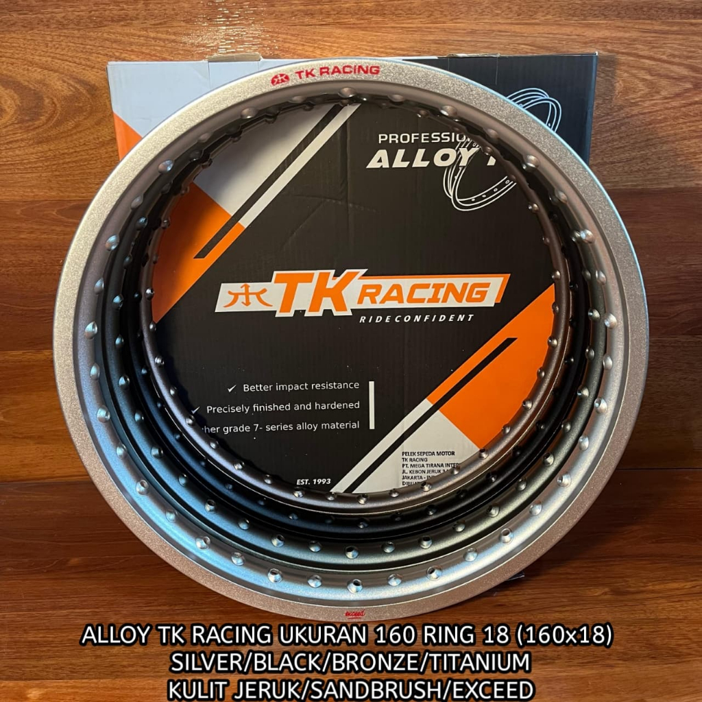 Jual ALLOY TK RACING 160 RING 18 SILVER/BLACK/TITANIUM/BRONZE KULIT ...