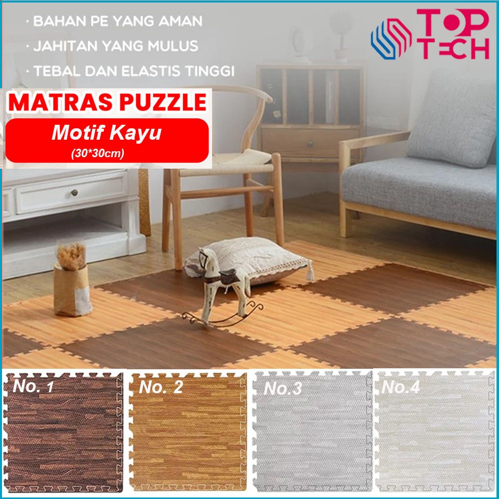 Jual Toptech - Matras Puzzle Evamat 30x30cm – Karpet Lantai Lembut Anti ...